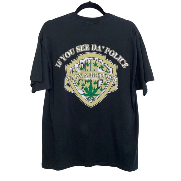 Vintage | Shirts | Vintage Marijuana Shirt If You See Da Police Warn A ...